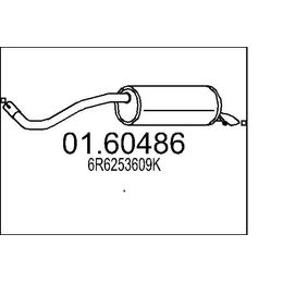 MTS MARKENTECHNIKSERVICEGMBH & CO. KG MTS Endschalld&auml;mpfer 01.60486 f&uuml;r SEAT 6R6253609K