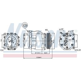 NISSENS Kompressor, Klimaanlage 89061 12V f&uuml;r VW 701820805R 701820805Q 7D0820805Q