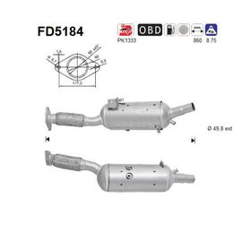 AS Ru&szlig;-/Partikelfilter, AbgASanlage FD5184 f&uuml;r RENAULT OPEL 4424274 200100413R 93450039