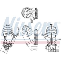 NISSENS &Ouml;lk&uuml;hler, Motor&ouml;l 91320 mit Dichtungen f&uuml;r MERCEDES-BENZ 2701800610 2701800500 2701800810
