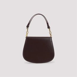 SAINT LAURENT Hobo Bags - Burgundy Leather Shoulder Bag With Signature Logo - Gr. unisize - in Schwarz - f&uuml;r Damen