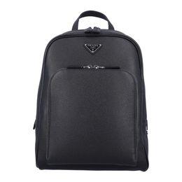 Prada Rucks&auml;cke - Pebbled Leather Backpack With Top Handle And Adjus - Gr. unisize - in Schwarz - f&uuml;r Damen