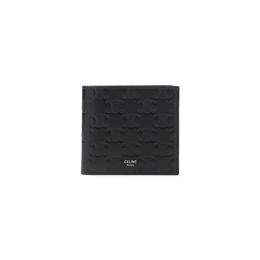 C&eacute;line Celine Portemonnaies - Compact Black Calf Leather Clutch With Embossed Su - Gr. unisize - in Schwarz - f&uuml;r Damen