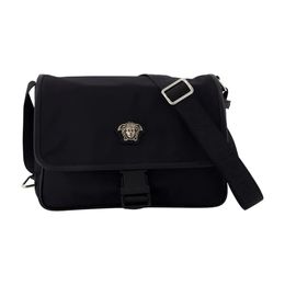 Versace Hobo Bags - Messenger Crossbody - Nylon - Black - Gr. unisize - in Schwarz - f&uuml;r Damen