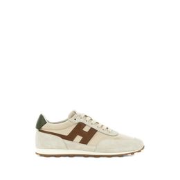 Hogan Low-Top Sneaker - Silk And Nylon Construction Low-Top Sneakers - Gr. 6 - in Grau - f&uuml;r Damen