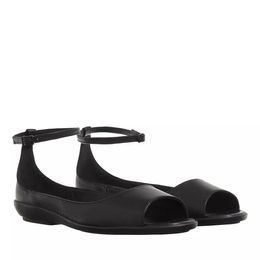 Calvin Klein Sandalen - Peep Toe Ballerina Lth - Gr. 37 (EU) - in Schwarz - f&uuml;r Damen