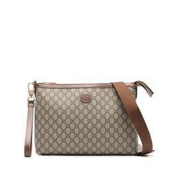 Gucci Hobo Bags - Gg Supreme' Large Crossbody Bag - Gr. unisize - in Grau - f&uuml;r Damen