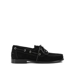 aeyde Moccasin Toe Black Suede Loafers - Gr. 37 (EU) - in Schwarz