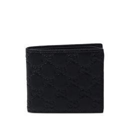 Gucci Portemonnaies - Bifold Wallet With Embossed Double G Logo - Gr. unisize - in Schwarz - f&uuml;r Damen