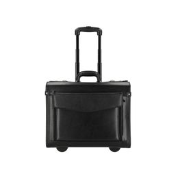 Dermata 2-Rollen Pilotentrolley Leder 45,5 cm Laptopfach in schwarz | Gr.: onesize