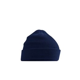 Yuhu Unisex Beanie Baumwolle Waffelstrick Winterm&uuml;tze in Dunkel-Blau | Gr.: onesize