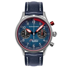 BAUHAUS Herrenuhr Aviation Eurofighter Chronograph Dunkelblau | Gr.: onesize