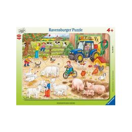 Ravensburger Kinderpuzzle - 06332 Auf dem gro&szlig;en Bauernhof - Rahmenpuzzle f&uuml;r... | Gr.: onesize
