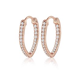 Elli Ohrringe 925 Sterling Silber Oval in Rosegold | Gr.: onesize