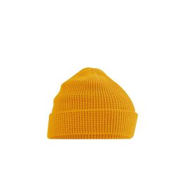 Yuhu Unisex Beanie Baumwolle Waffelstrick Winterm&uuml;tze in Gelb | Gr.: onesize