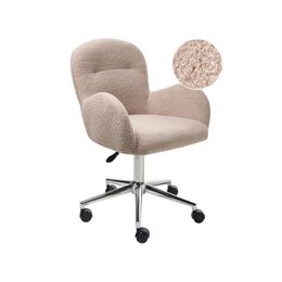 Beliani B&uuml;rostuhl PRIDDY in Beige/Silber - (W) 60 x (H) 79 x (L) 60 cm | Gr.: onesize