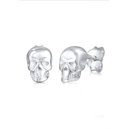 Elli Ohrringe 925 Sterling Silber Totenkopf in Silber | Gr.: onesize