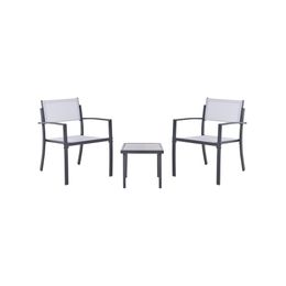 Beliani 3-tlg Bistro Set TAVOLETO in Grau | Gr.: onesize