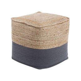 Beliani Pouf KIRAMA in Grau/Beige - (W) 44 x (H) 44 x (L) 44 cm | Gr.: onesize
