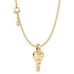 Pandora Damen-Kette mit Anh&auml;nger Schl&uuml;ssel Goldfarben Geschenkset | Gr.: onesize