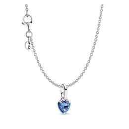 Pandora Damen-Halskette Geschenkset Silber Blaues Chakra Herz | Gr.: onesize