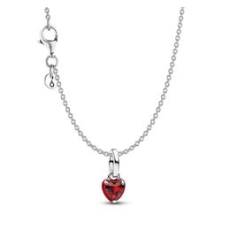 Pandora Damenhalskette Geschenk-Set Silber Rotes Chakra Herz | Gr.: onesize