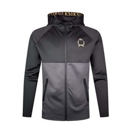 SikSilk Sweatjacke Full Zip in Black, Grey | Gr.: L