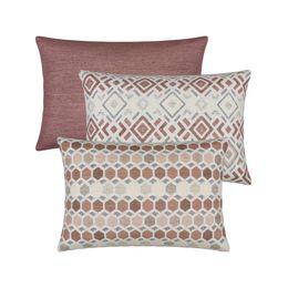 Erwin M&uuml;ller Erwin M&uuml;ller Jacquard Kissenh&uuml;lle 3er-Pack York in altros&eacute; | Gr.: 40 x 40 cm