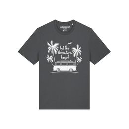 wat? Apparel T-Shirt Let the adventure begin in Grau | Gr.: 48