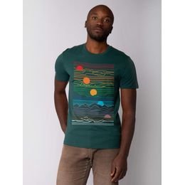 wat? Apparel T-Shirt Sun And Moon in Dunkelgr&uuml;n | Gr.: 50