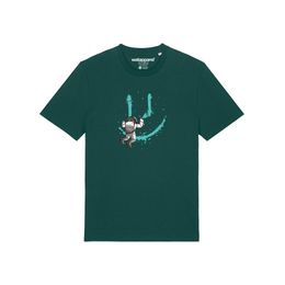 wat? Apparel T-Shirt Graffiti Astronaut in Dunkelgr&uuml;n | Gr.: 46