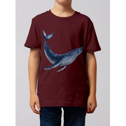 wat? Apparel T-Shirt Wal in Weinrot | Gr.: 134-146