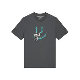 wat? Apparel T-Shirt Graffiti Astronaut in Grau | Gr.: 52