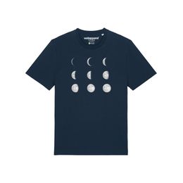 wat? Apparel T-Shirt Moonphases in Dunkelblau | Gr.: 60