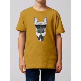 wat? Apparel T-Shirt Ein fescher Hund in Ocker | Gr.: 152-164