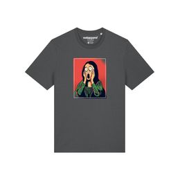 wat? Apparel T-Shirt Mona Lisa Scream in Grau | Gr.: 48