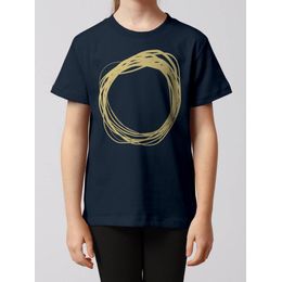 wat? Apparel T-Shirt Kreis in Dunkelblau | Gr.: 98/104