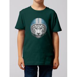 wat? Apparel T-Shirt Racing Tiger in Dunkelgr&uuml;n | Gr.: 110/116