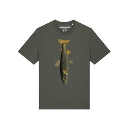 wat? Apparel T-Shirt Forelle in Khaki | Gr.: 48