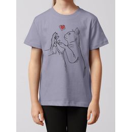 wat? Apparel T-Shirt Cathand in Lavender | Gr.: 122/128