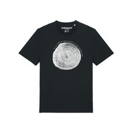 wat? Apparel T-Shirt Baumscheibe in Schwarz | Gr.: 48