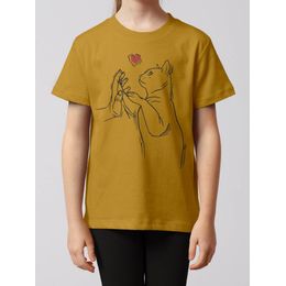 wat? Apparel T-Shirt Cathand in Ocker | Gr.: 98/104