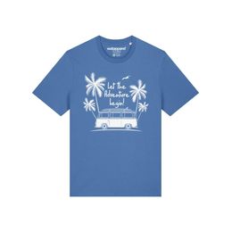 wat? Apparel T-Shirt Let the adventure begin in Bright Blue | Gr.: 48