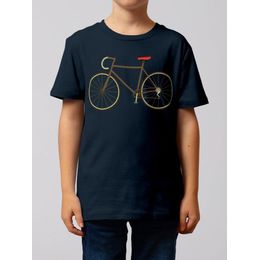 wat? Apparel T-Shirt Fahrrad in Dunkelblau | Gr.: 98/104