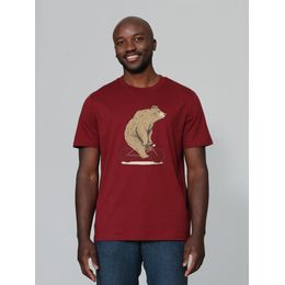 wat? Apparel T-Shirt Fahrradb&auml;r in Weinrot | Gr.: 48