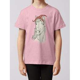 wat? Apparel T-Shirt Pferd in Rosa | Gr.: 122/128