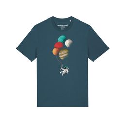 wat? Apparel T-Shirt Balloon Spaceman in Petrol | Gr.: 56
