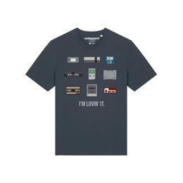 wat? Apparel T-Shirt Videogames in India Ink Grey | Gr.: 50