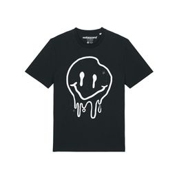 wat? Apparel T-Shirt Smiley in Schwarz | Gr.: 46