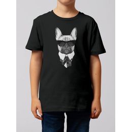 wat? Apparel T-Shirt Ein fescher Hund in Schwarz | Gr.: 134-146